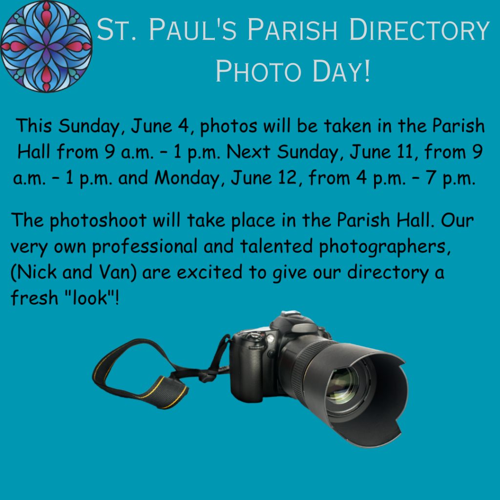 Parish Directory Photos - This Sunday! - St. Paul's Episcopal Church