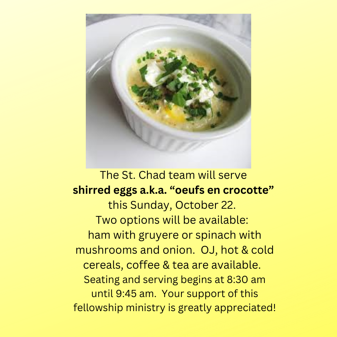 This Sunday The St. Chad team is serving breakfast! - St. Paul's ...